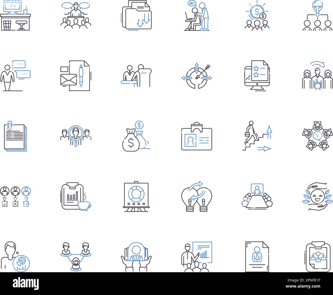 Project coordination line icons collection. Collaboration, Planning ... Project coordination line icons collection. Collaboration, Planning ...