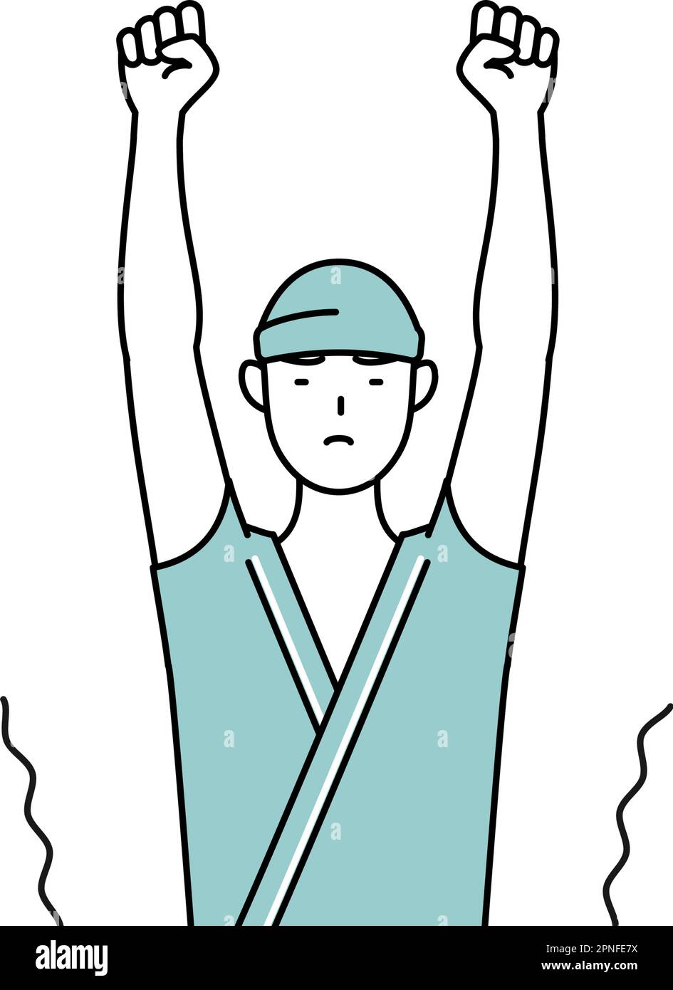 Male admitted patient in hospital gown stretching and standing tall ...