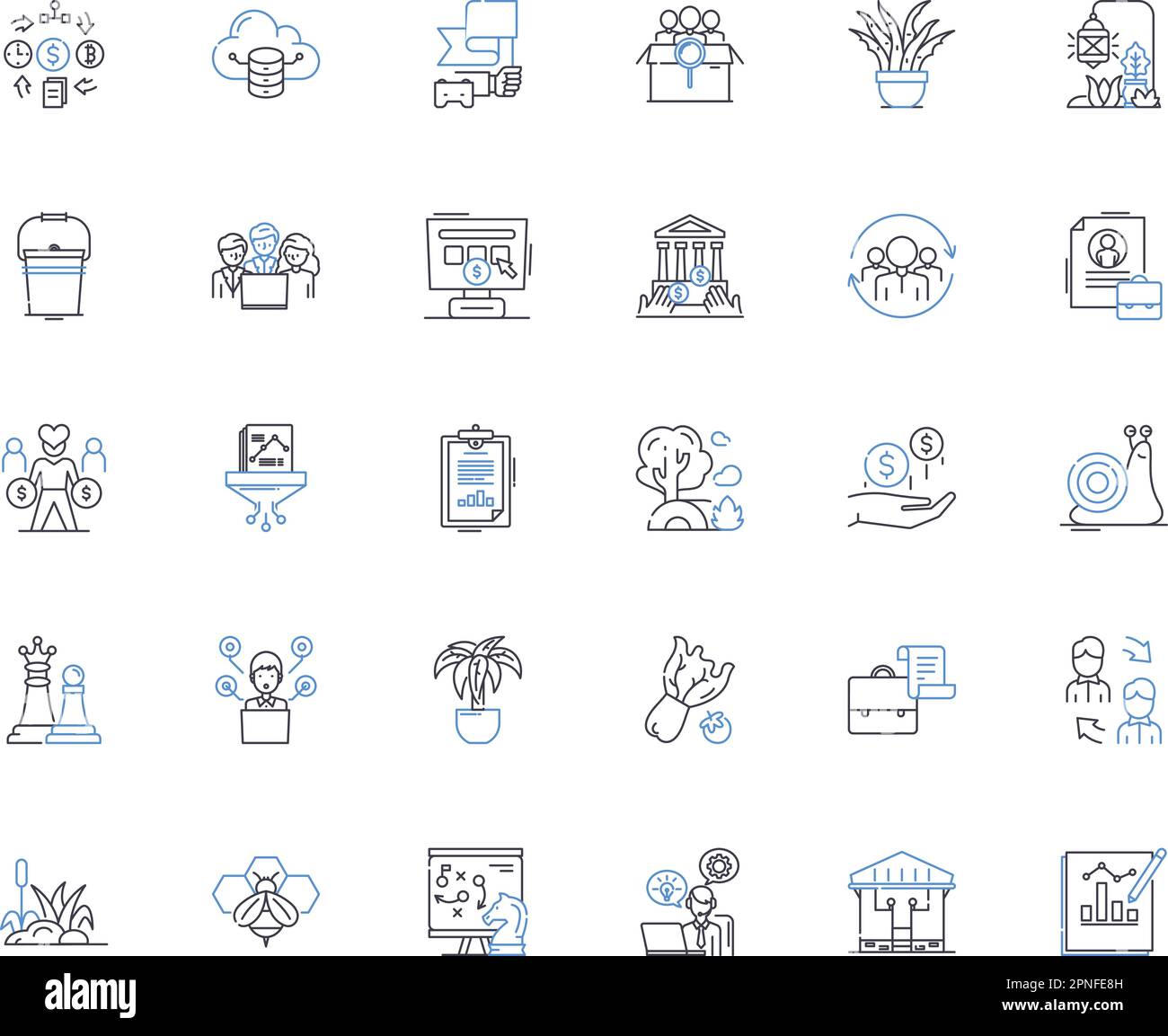 Cultivation Sphere Line Icons Collection Agriculture Horticulture