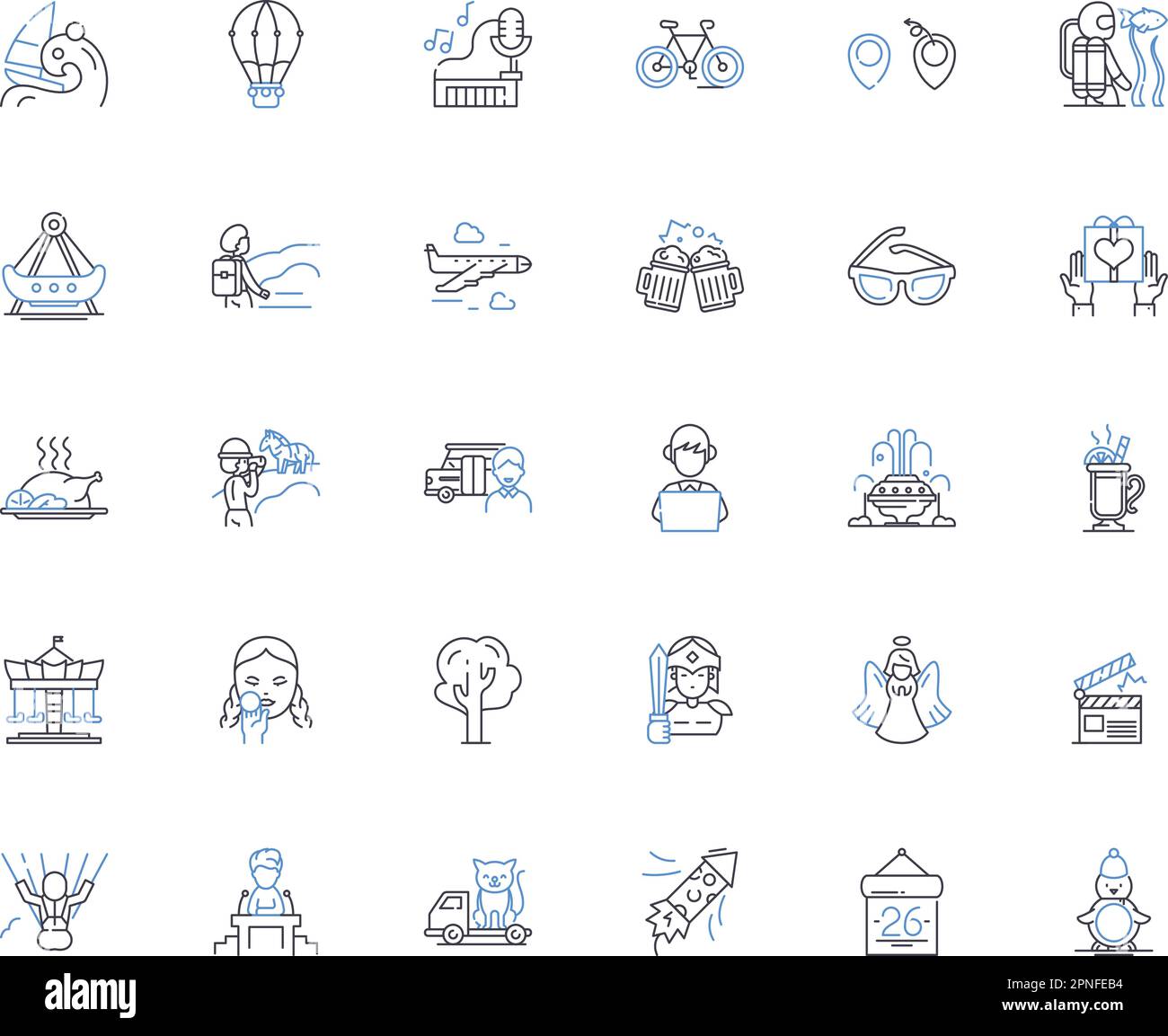 Excitement line icons collection. Thrill, Adrenaline, Exhilaration ...