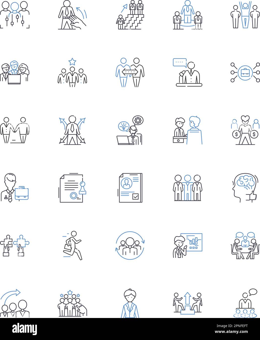 Workflow Organizing Line Icons Collection Efficiency Planning