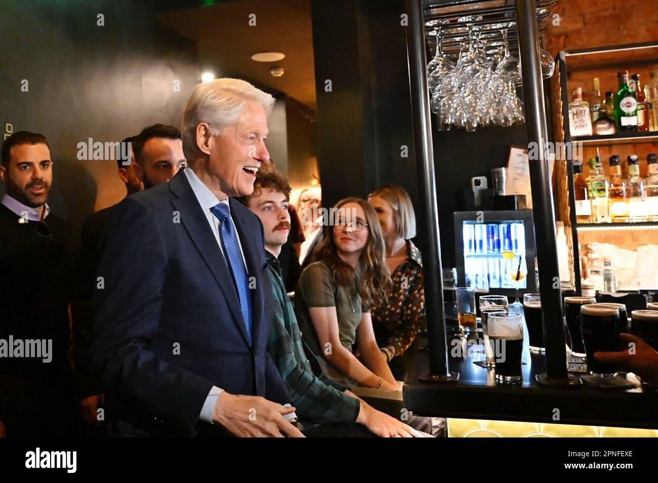 Londonderry, UK. 18th Apr, 2023. Former US president Bill Clinton ...