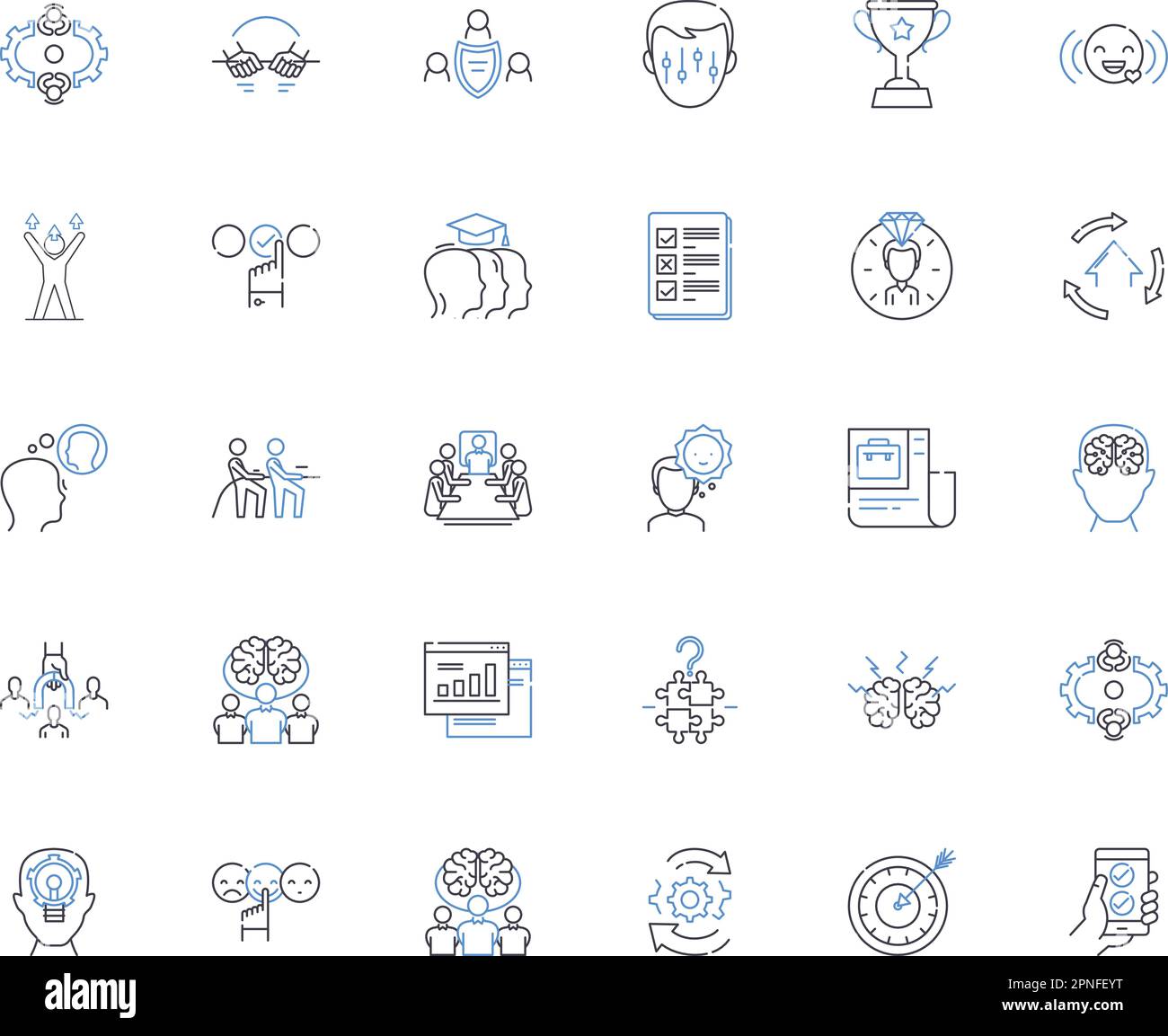 Agency progress line icons collection. Advancement, Growth, Development ... Agency progress line icons collection. Advancement, Growth, Development ...