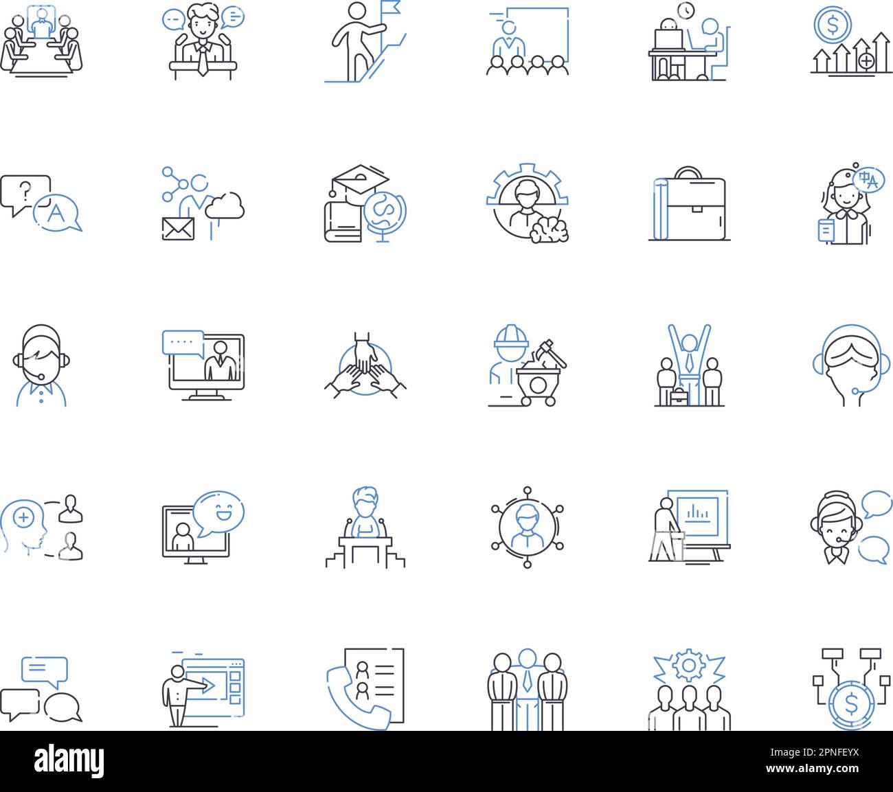 Personnel enrichment line icons collection. Training, Development ...