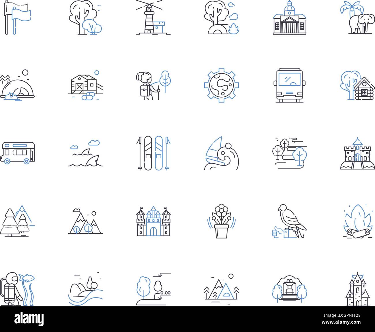 Lodging corporation line icons collection. Hospitality, Accommodation ...