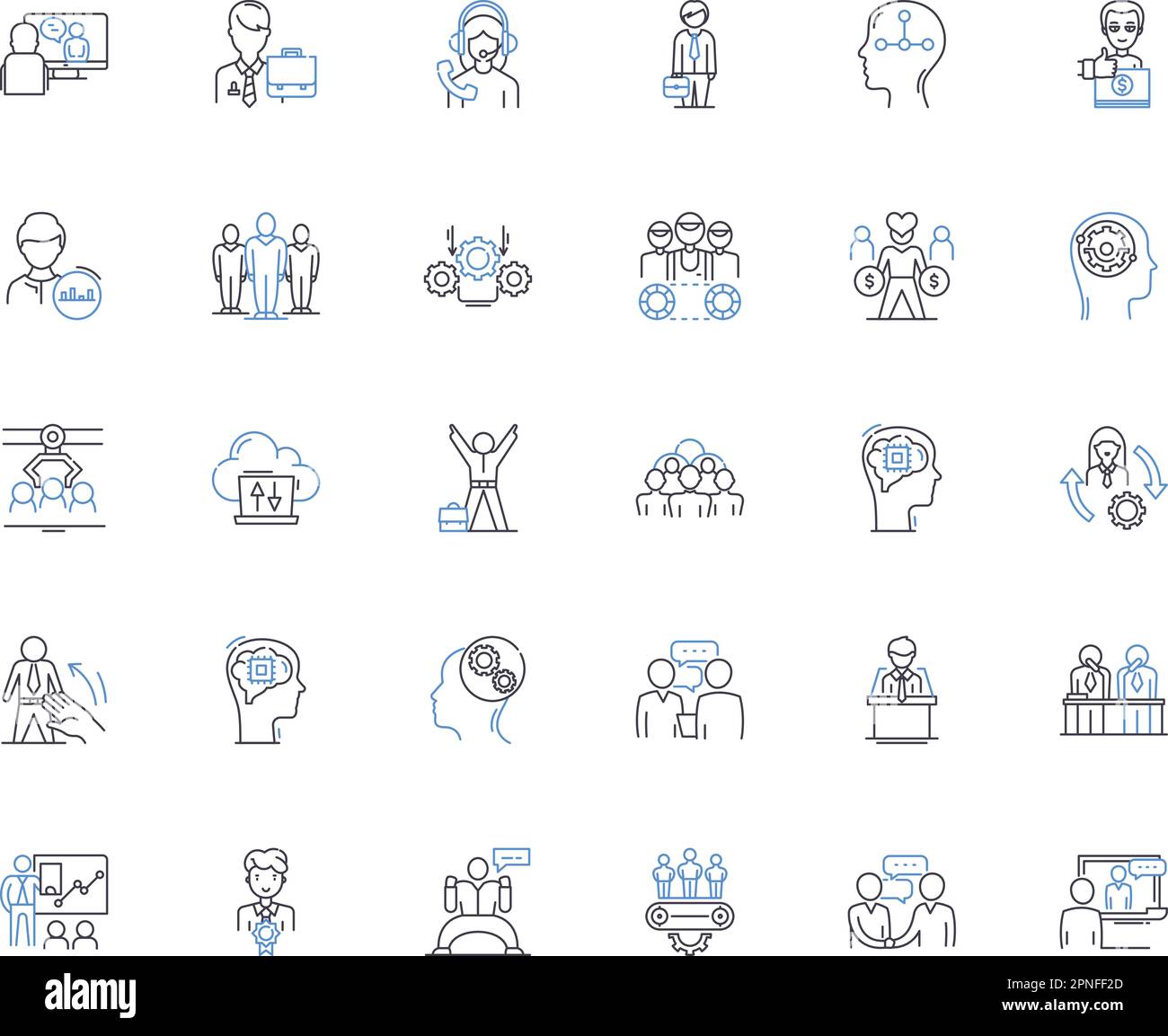 Representative line icons collection. Diplomatic, Polite, Charismatic ...