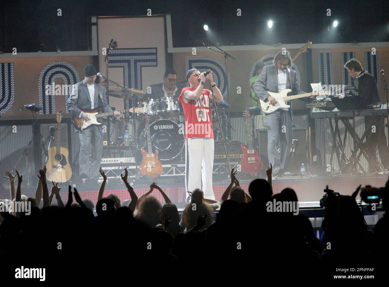 Robin Scott, who under the name 'M' had a 1979 hit song titled 'Pop Muzik', performing live at ...