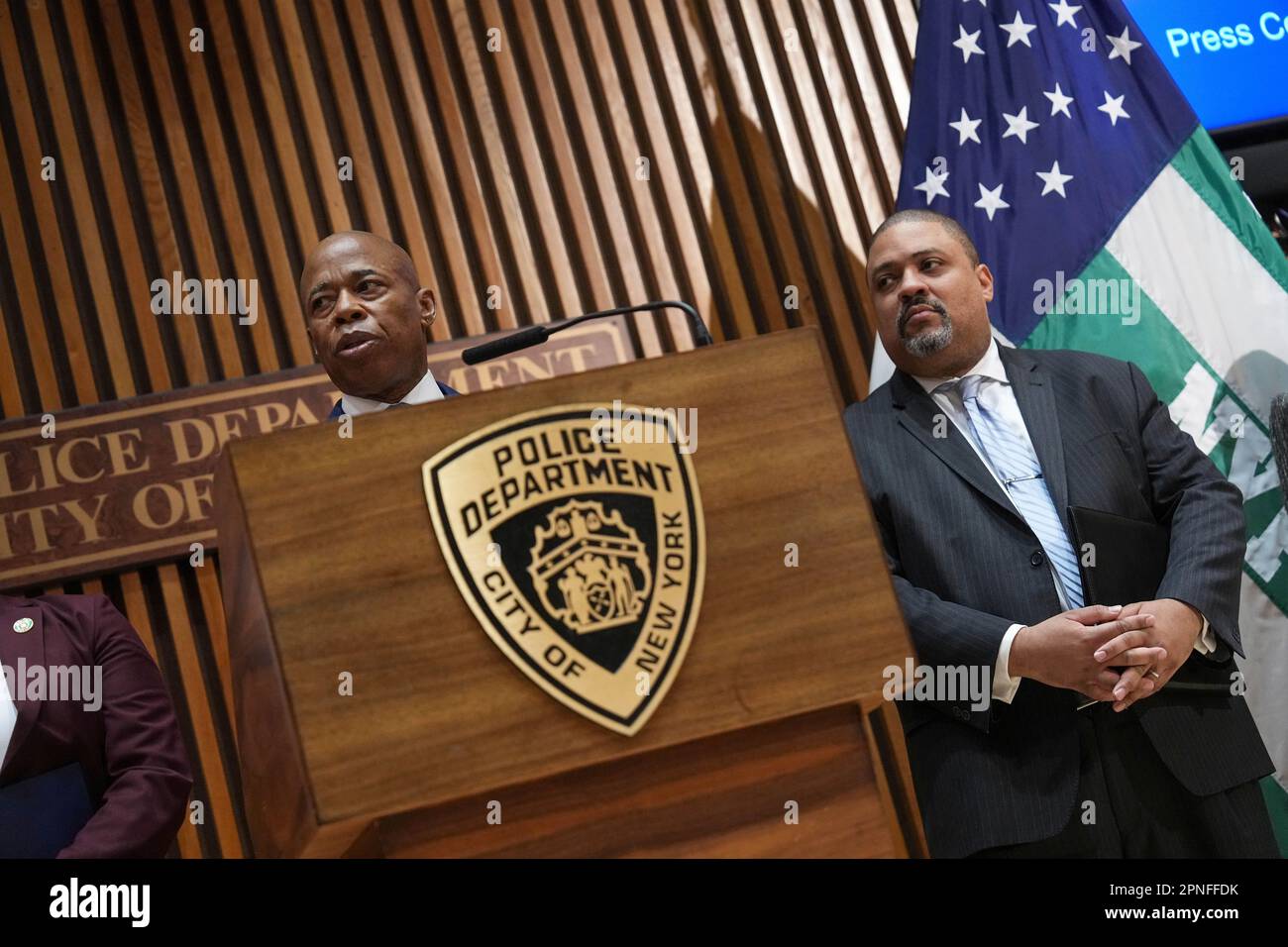 Photo by: Siegfried Nacion/STAR MAX/IPx 2023 4/18/23 Mayor Eric Adams and Manhattan District ...