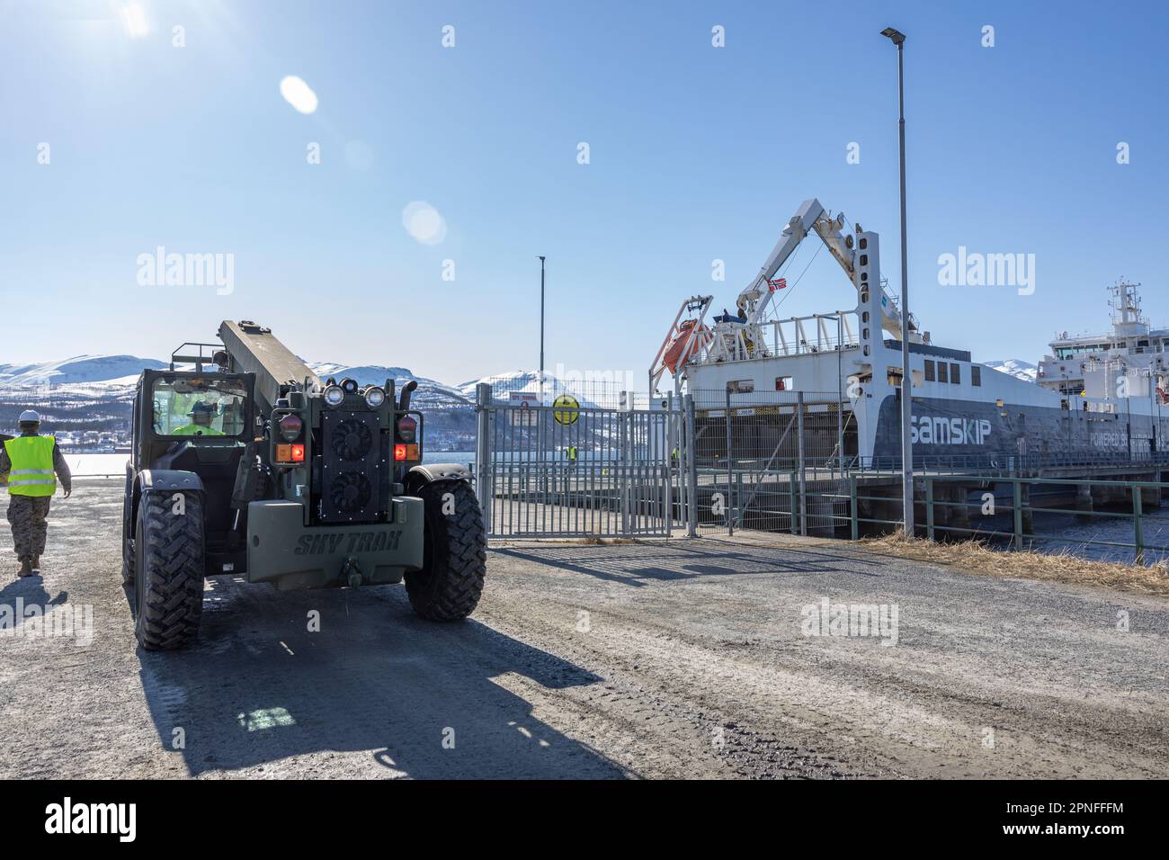 A U.S. Marine with Combat Logistics Battalion 2, Combat Logistics ...