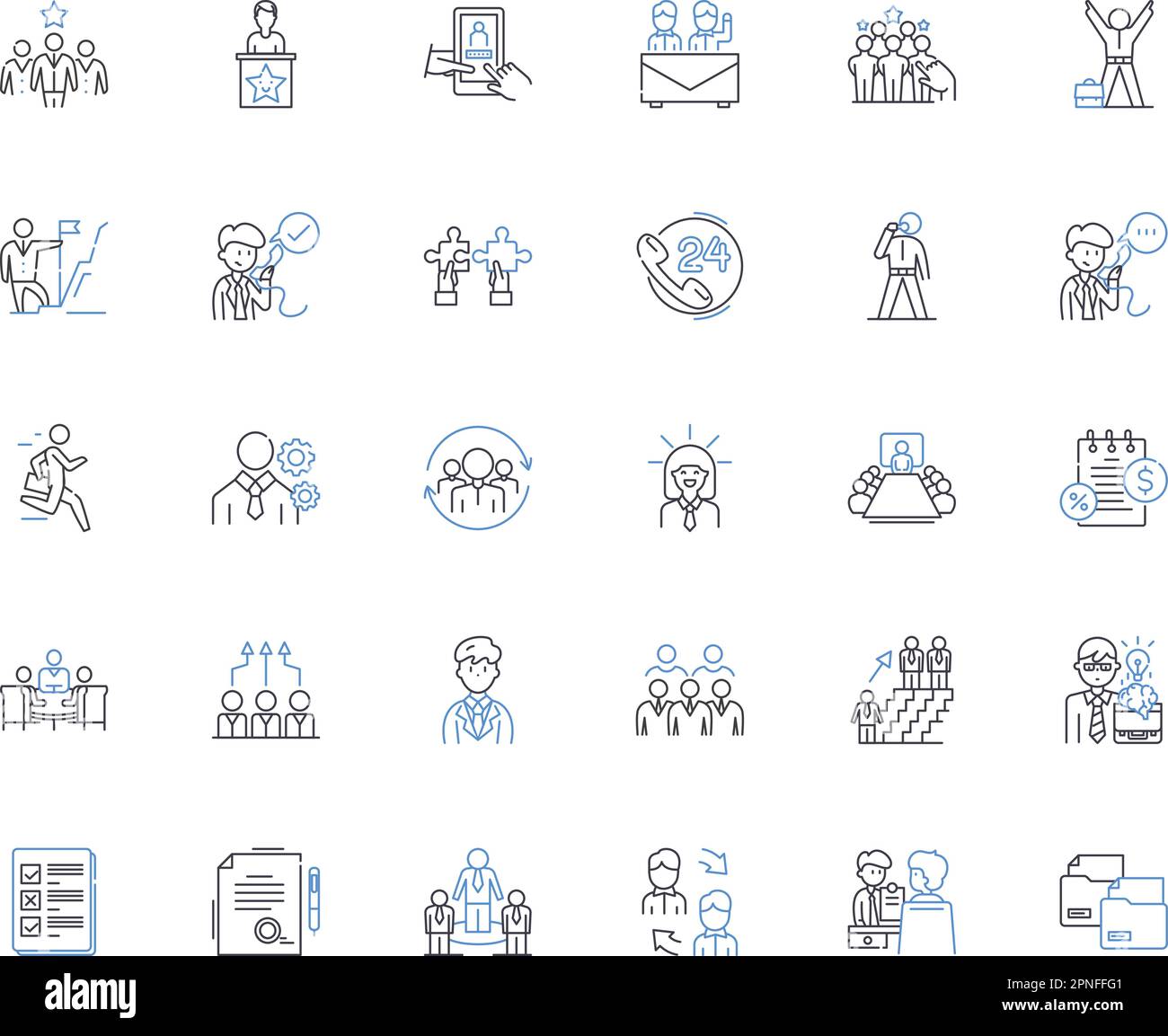 Desk mates line icons collection. Companionship, Productivity ...