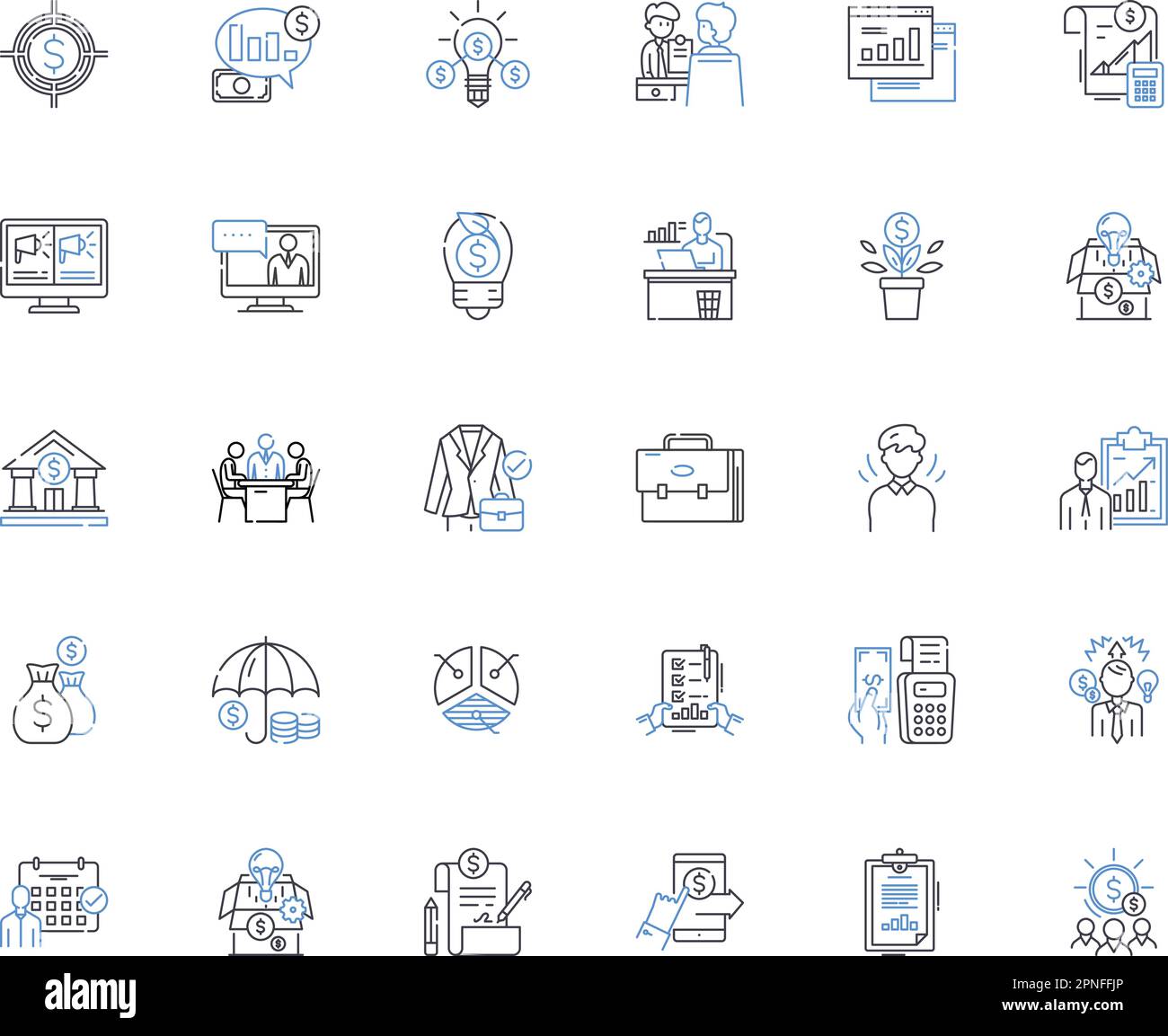 Profitability line icons collection. Revenue, Efficiency, Growth ...