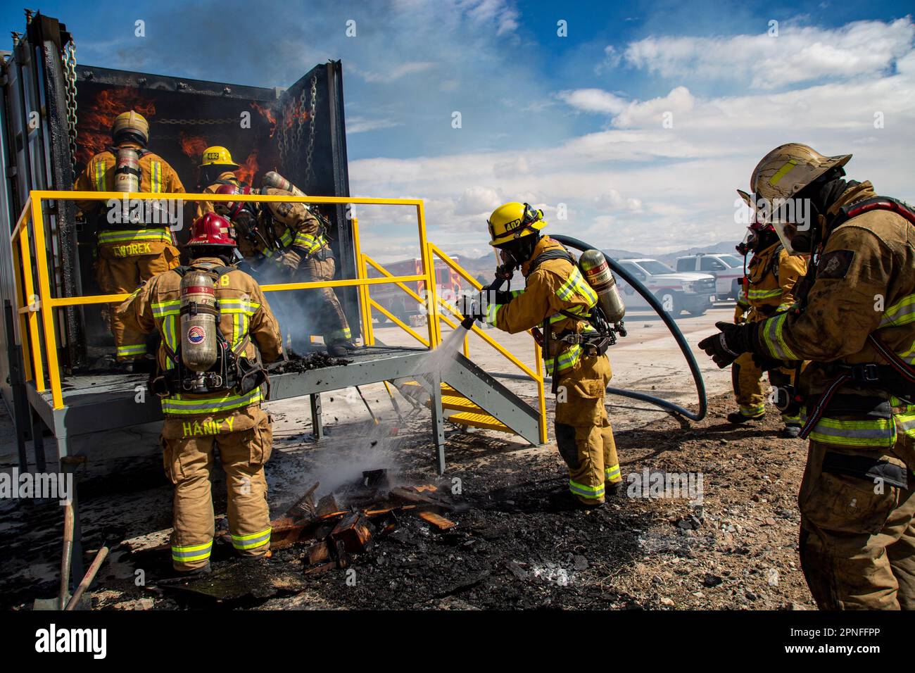 Deputy Fire Chief Ryan Tworek, with Fire and Emergency Services, works ...