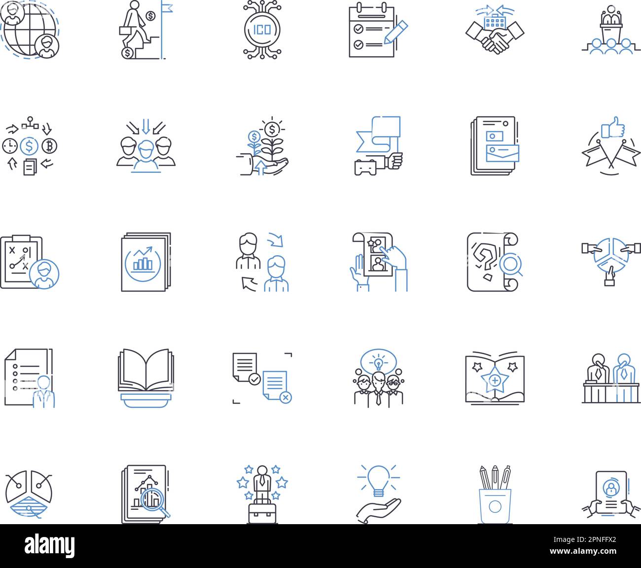 Financial returns line icons collection. Profit, Growth, Yield, Returns ...