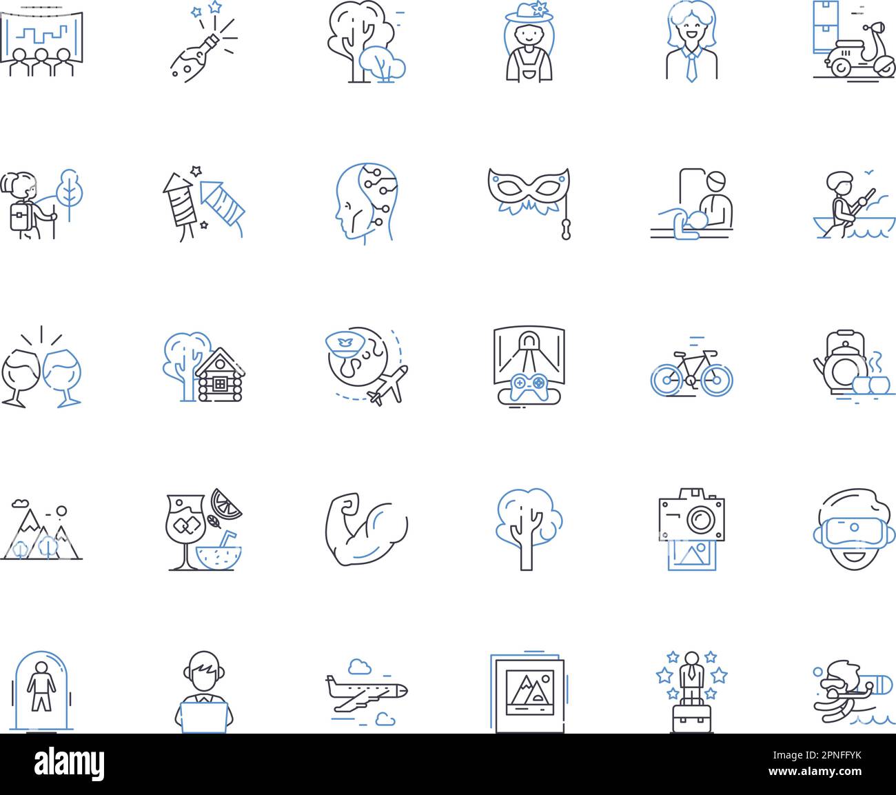 Social behavior line icons collection. Empathy, Cooperation, Altruism ...