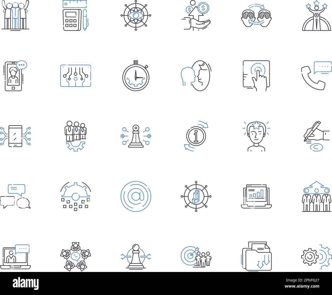 Corporate partnerships line icons collection. Collaboration, Synergy, Alliance, Integration ...