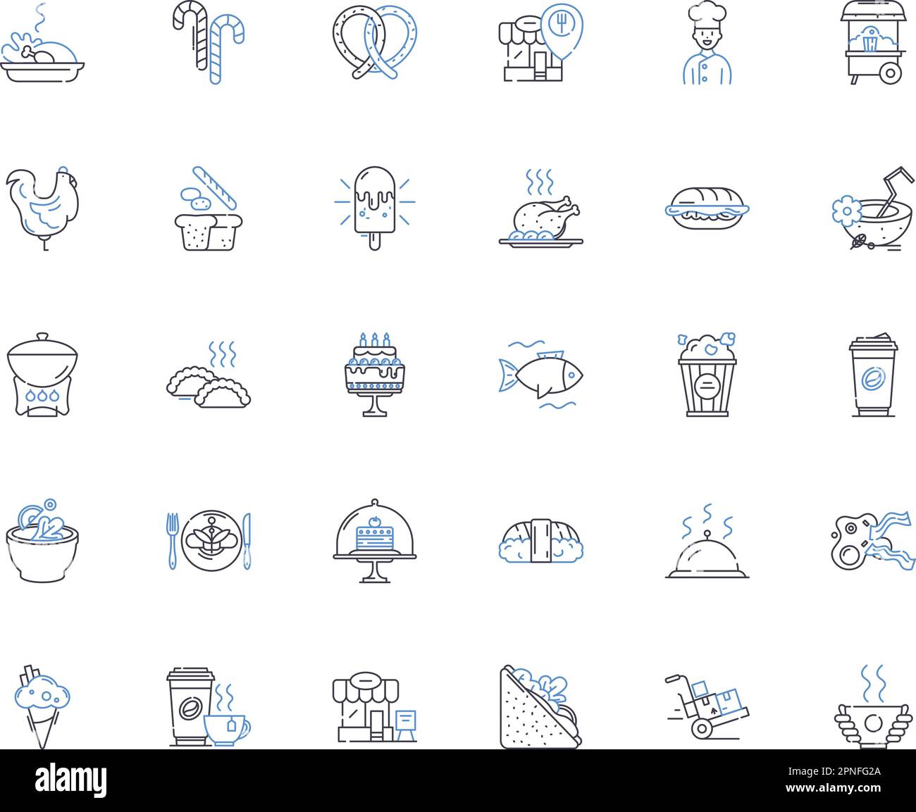 Provision store line icons collection. Groceries, Convenience, Snacks ...