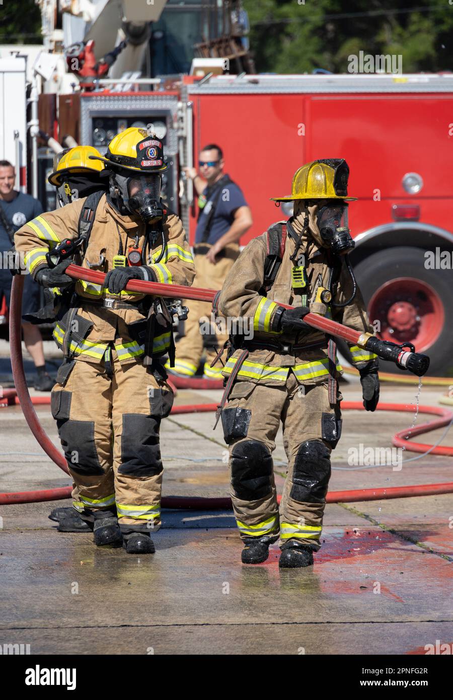 U.S. Marines with Aircraft Rescue and Firefighting (ARFF), Headquarters ...