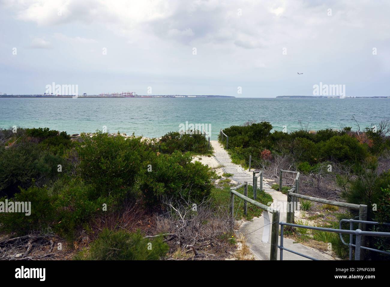 View of Botany bay from Lady Robnsons beach at Brighton-Le-Sands Stock ...