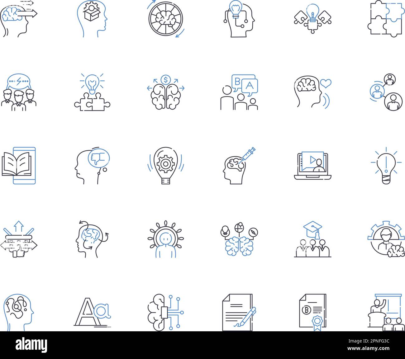 Perspective Line Icons Collection Angle View Outlook Perception Standpoint Attitude