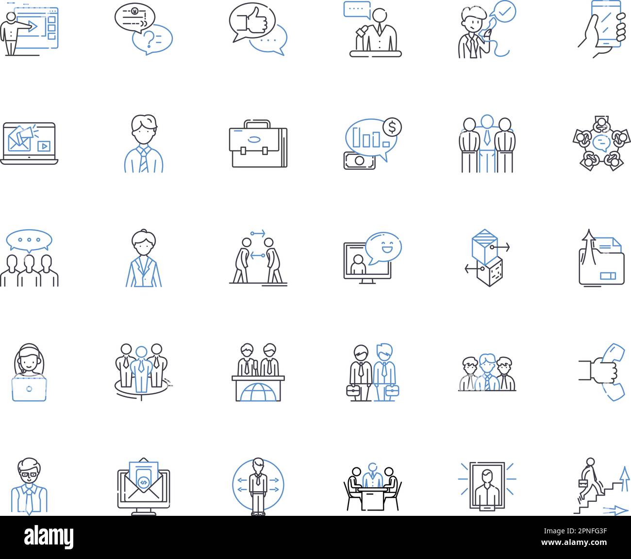 Marketing management line icons collection. Strategy, Analytics ...