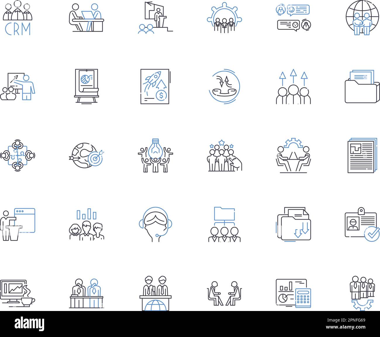 Cooperative partnership line icons collection. Collaboration, Mutualism ...