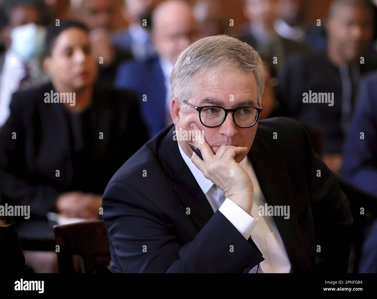 Lawyer Michael P. Downey, representing St. Louis Circuit Attorney Kim ...