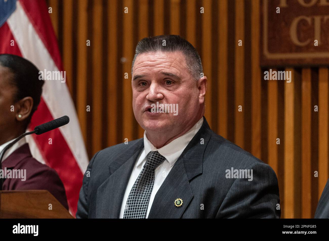 Chief of detectives James Essig speaks during briefing on arrest of ...