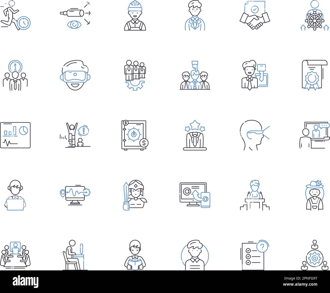Patron pleasure line icons collection. Blissful, Delighted, Satisfied ...