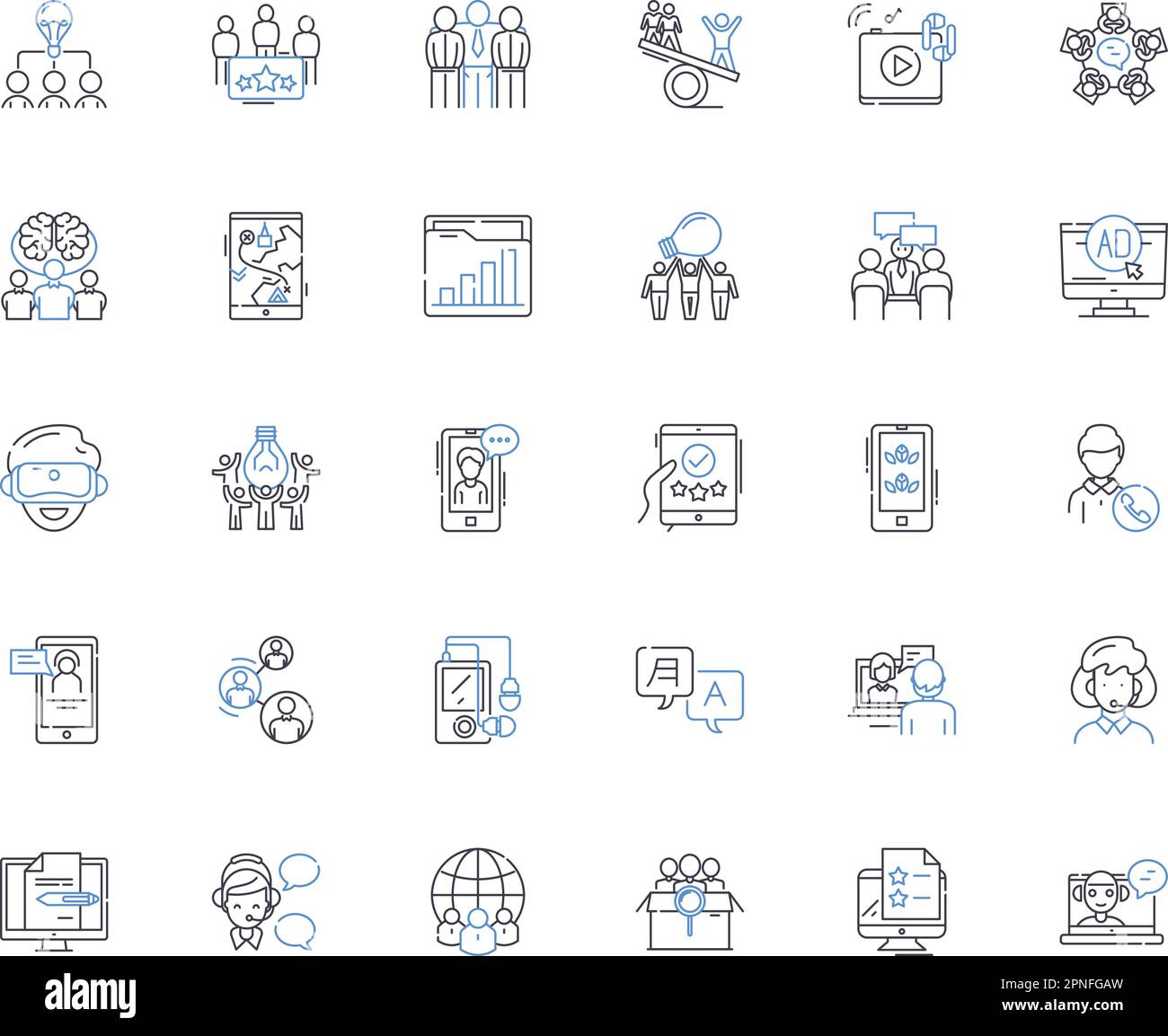 Congregation line icons collection. Faith, Worship, Community, Unity ...