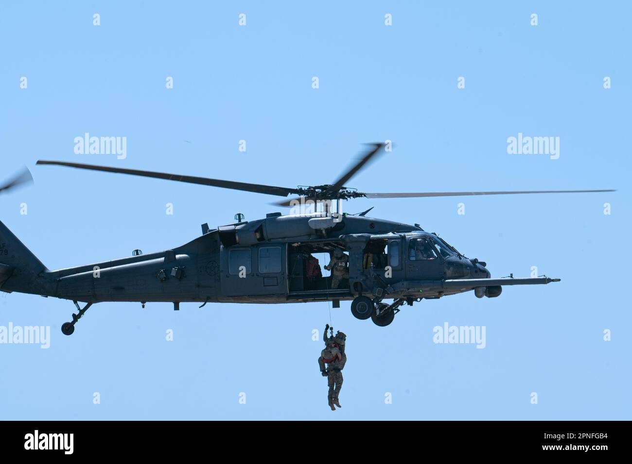 A U.S. Air Force HH-60W Jolly Green II flies over Davis-Monthan Air ...