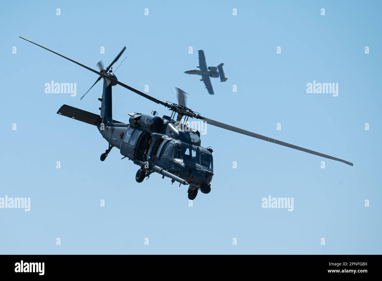 A U.S. Air Force HH-60W Jolly Green II flies over Davis-Monthan Air ...