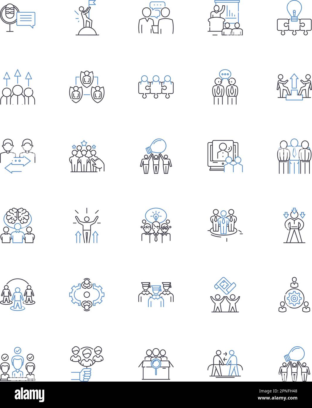 Cohorts line icons collection. Generation, Community, Tribe, Gang ...