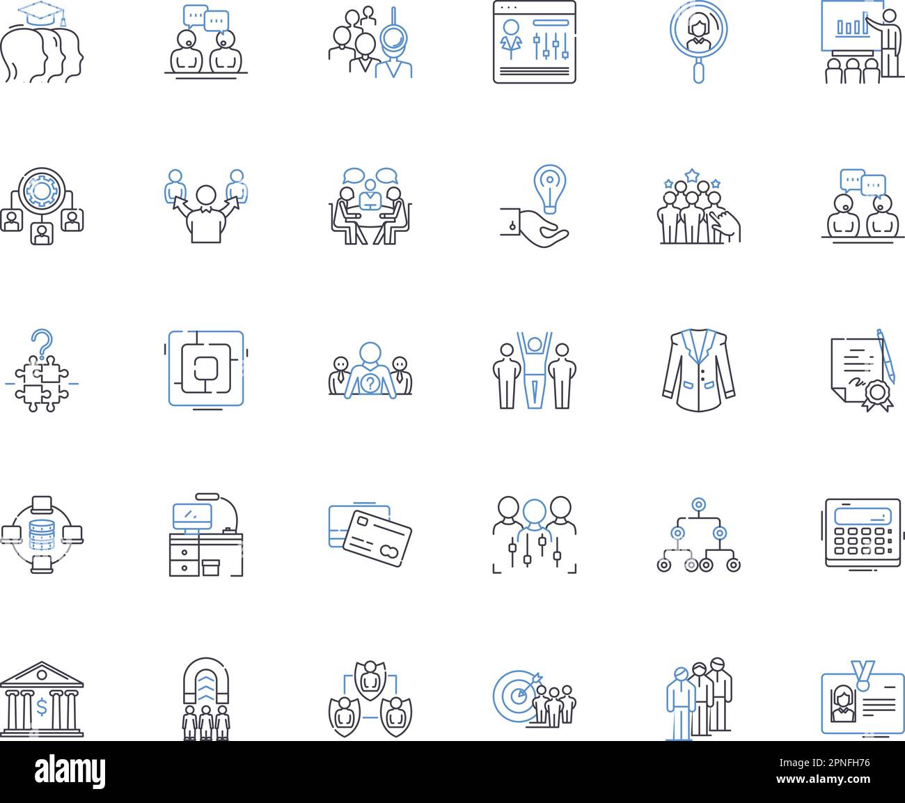 Manager training line icons collection. Leadership, Coaching ...