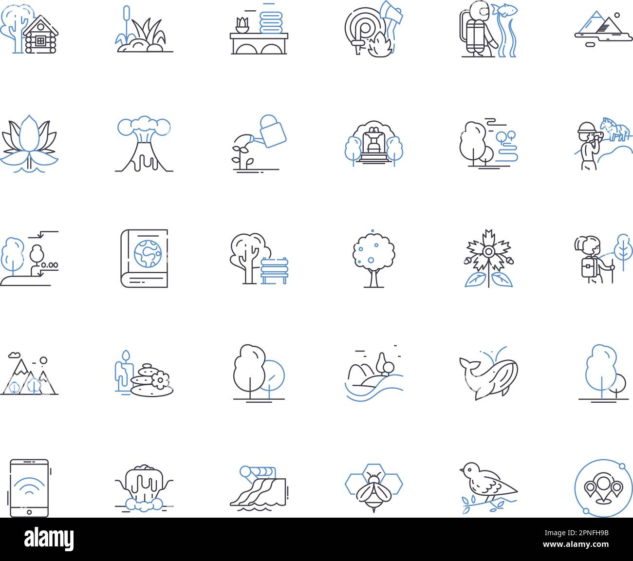 Boating sailing line icons collection. Anchorage, Buoyancy, Captain ...