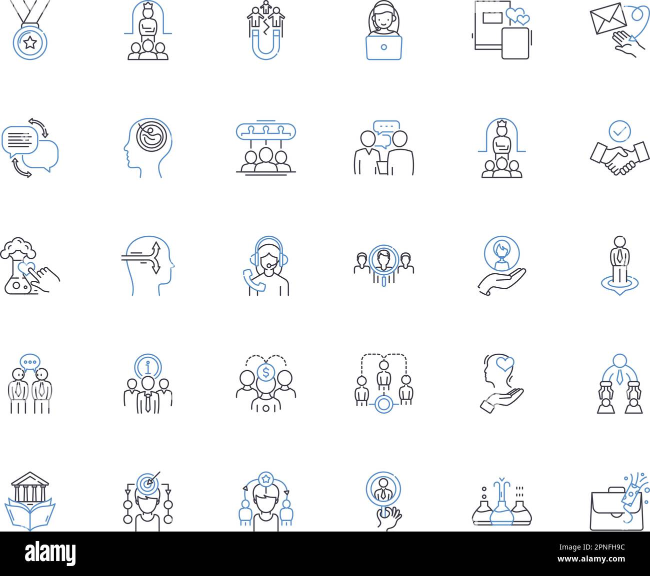 Career coaching line icons collection. Leadership, Fulfillment, Growth ...
