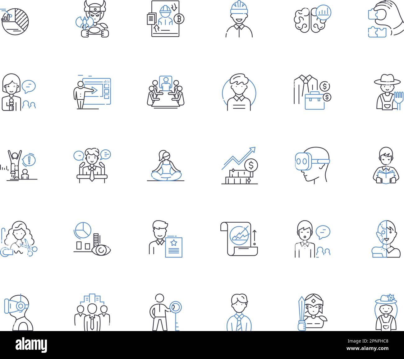 Career line icons collection. Profession, Vocation, Occupation, Job ...