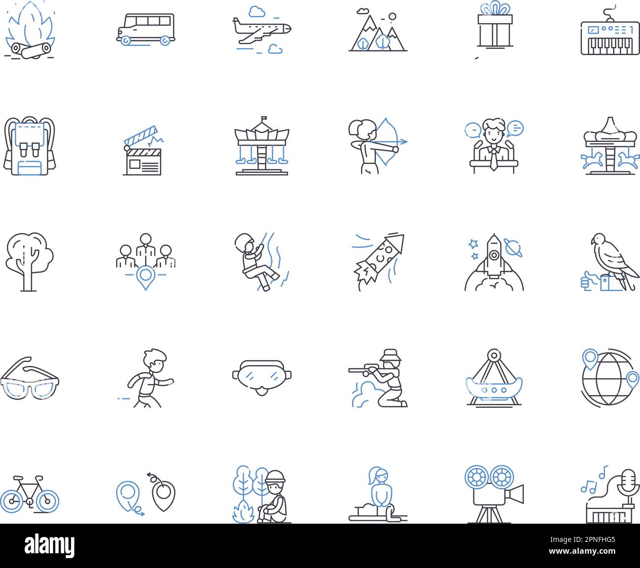Serene repose line icons collection. Calm, Peaceful, Tranquil, Quiet ...