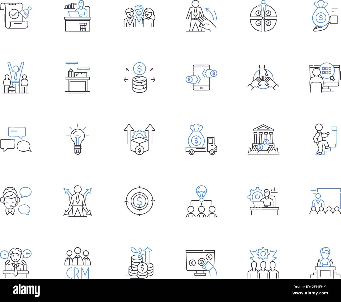 Personnel improvement line icons collection. Development, Empowerment ...
