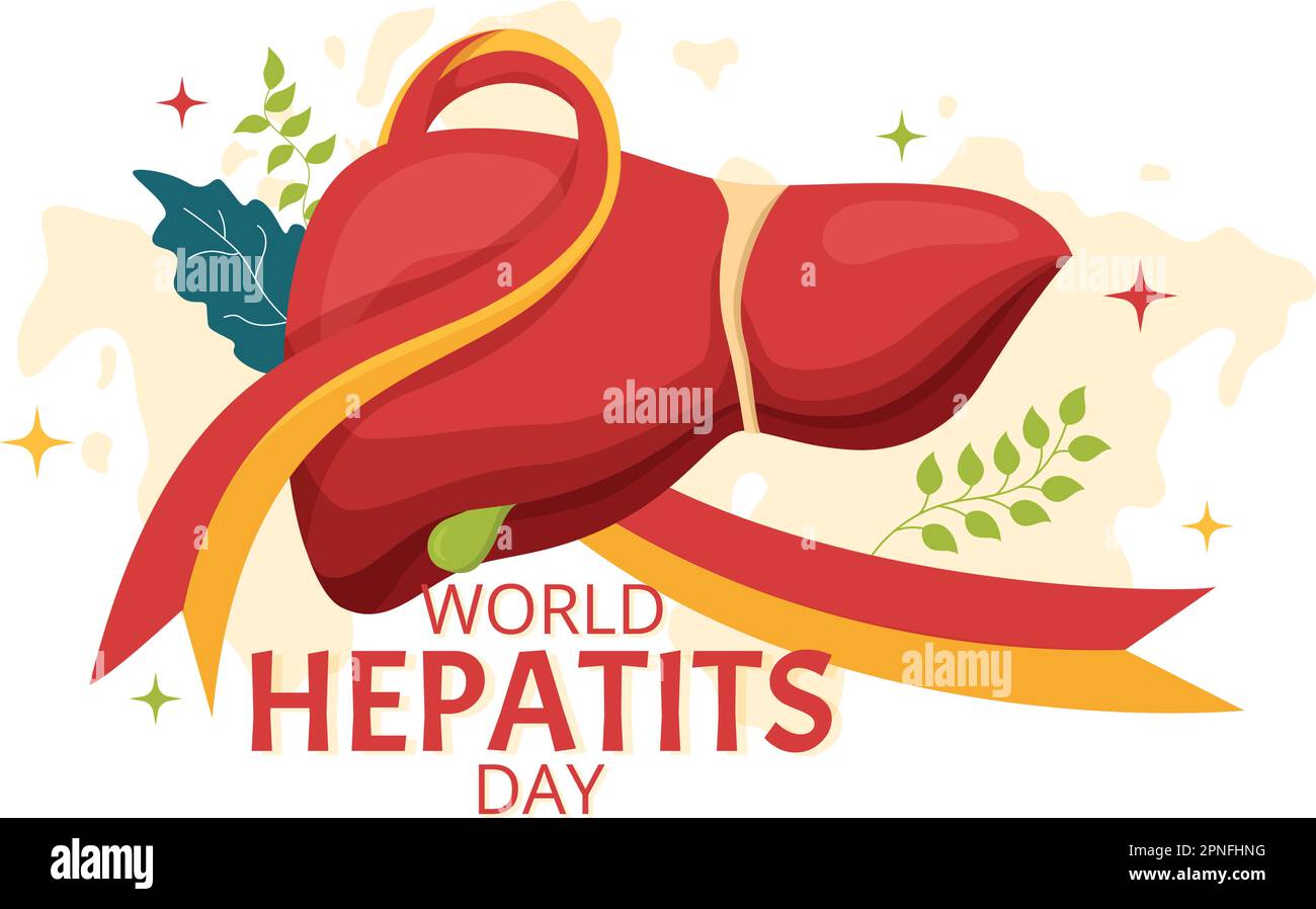 World Hepatitis Day Vector Illustration of Patient Diseased Liver ...