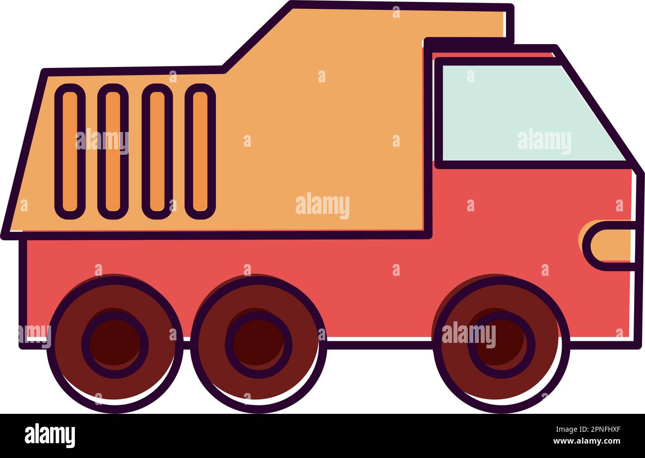 Isolated colored truck vehicle toy icon Vector Stock Vector Image & Art ...