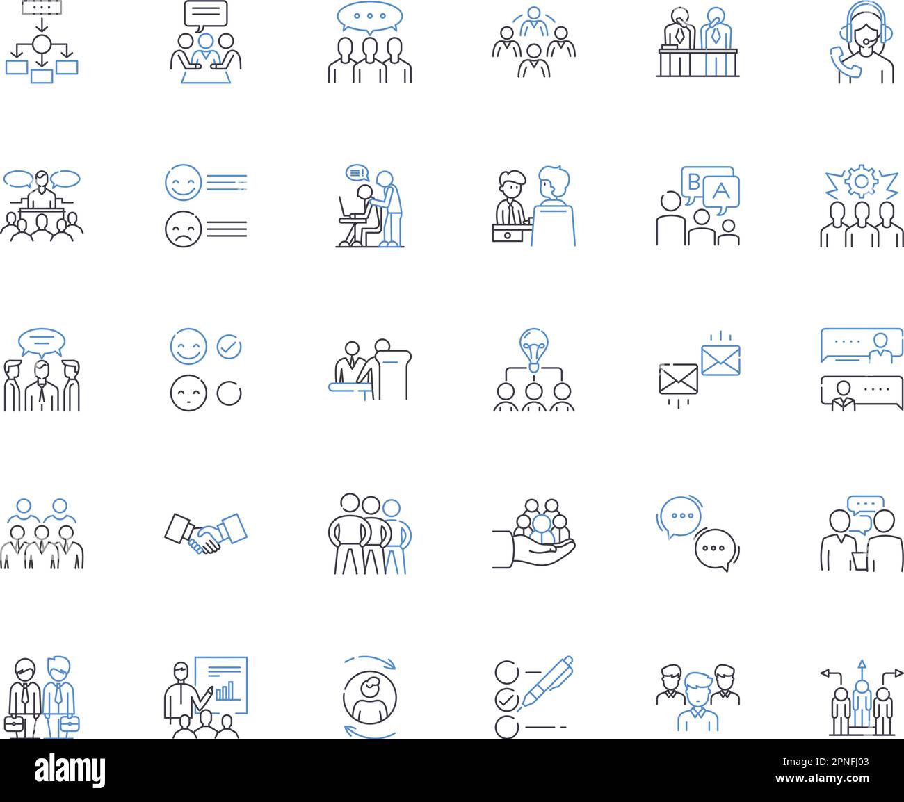 Chatting Line Icons Collection Conversing Interacting Socializing
