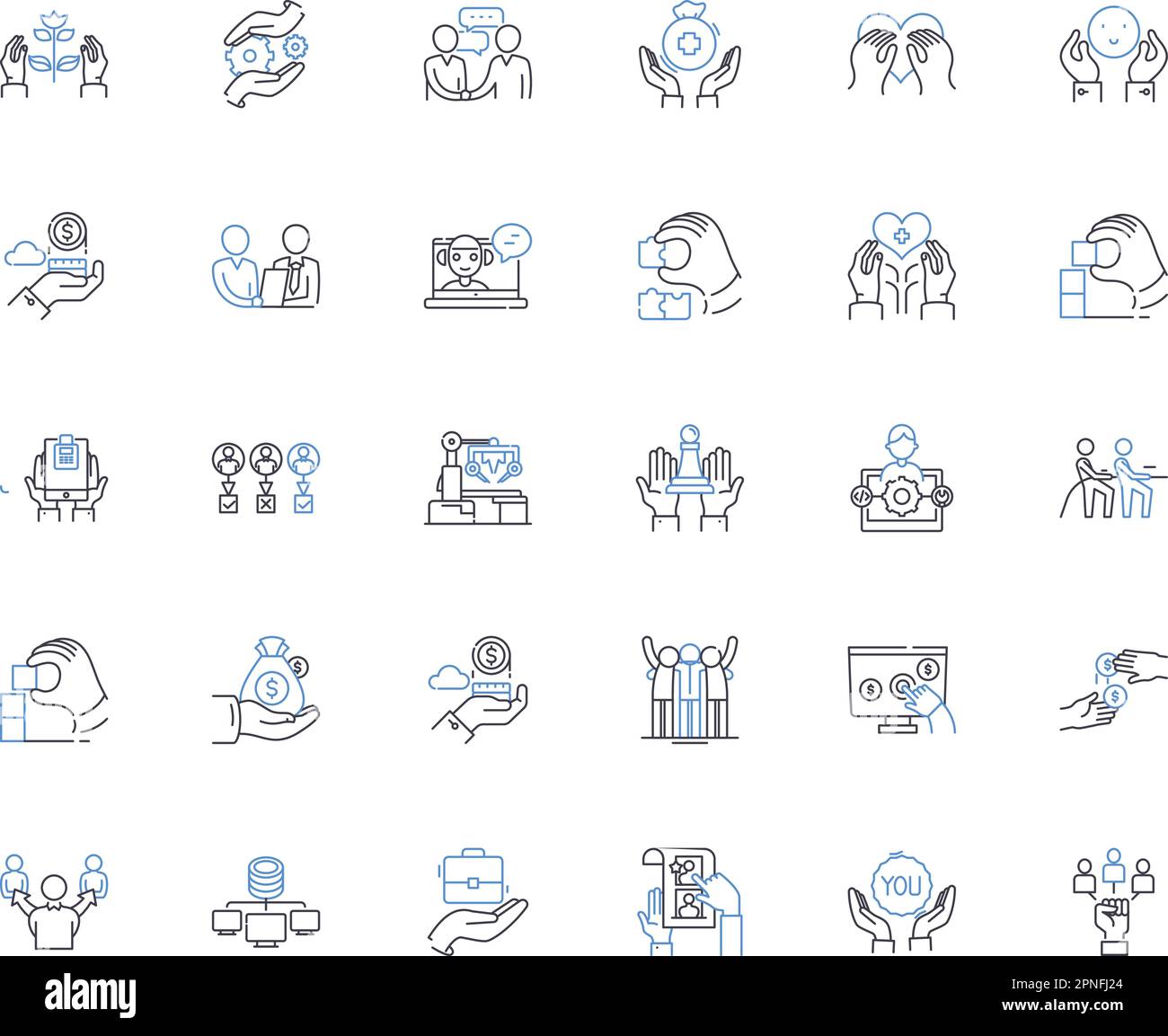 Renewal line icons collection. Revitalization, Regeneration ...