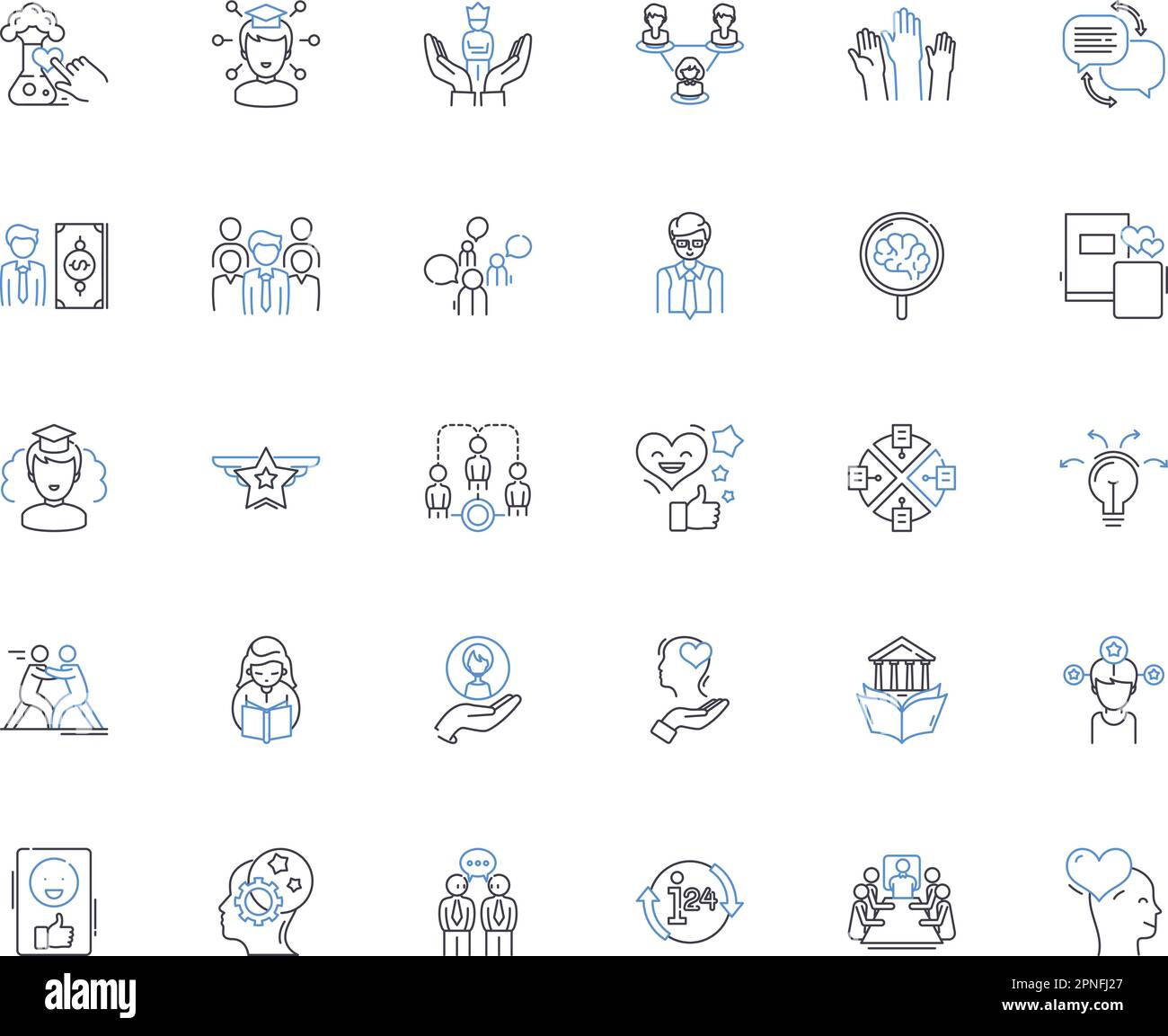 Nerking and outreach line icons collection. erking, Connections, Collaboration, Relationships ...
