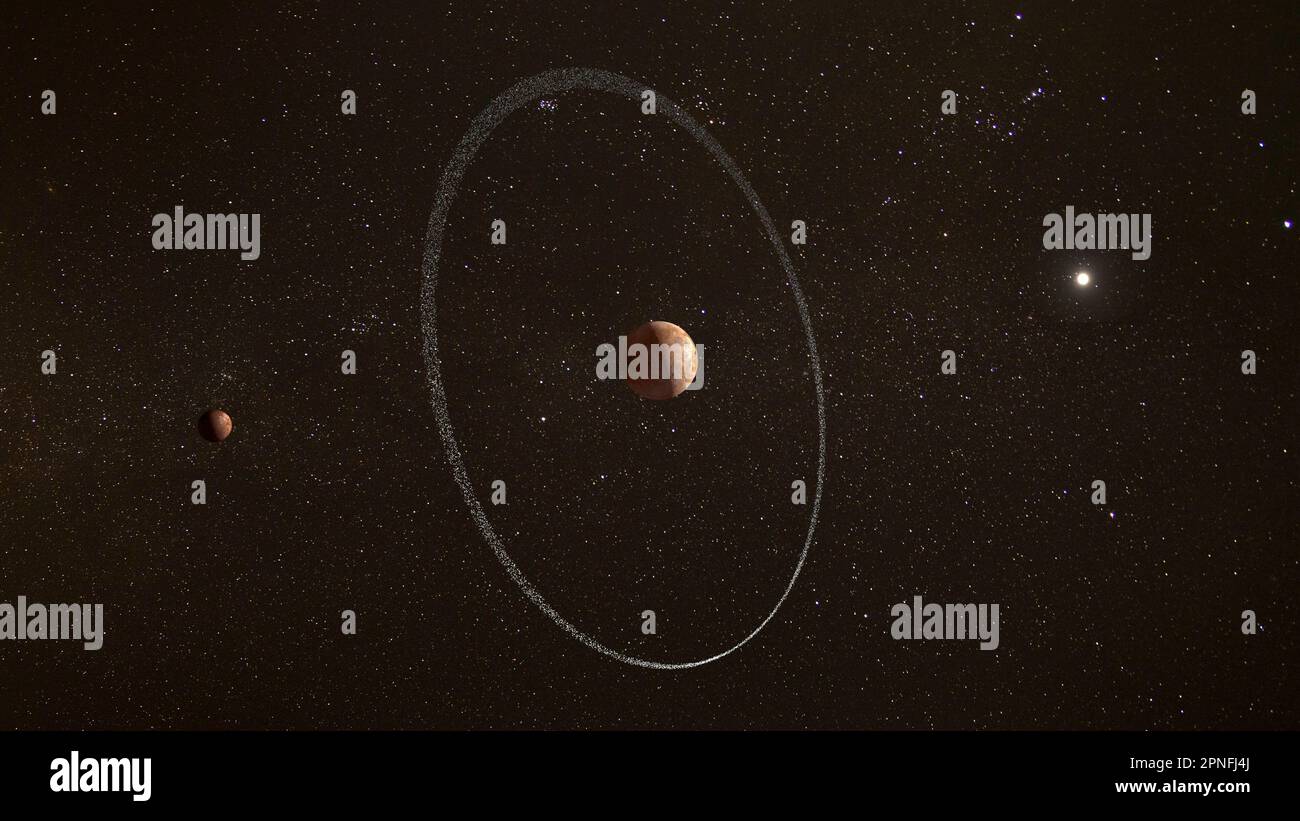 Quaoar and its ring, illustration Stock Photo - Alamy