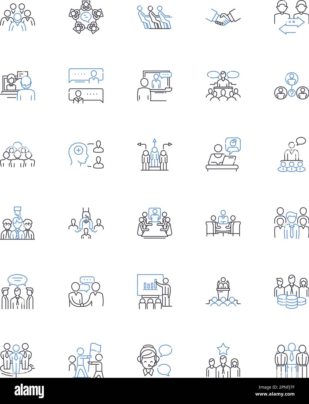 Synergy line icons collection. Collaboration, Alliance, Cooperation ...