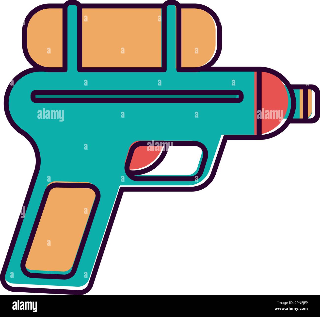 Isolated colored water gun toy icon Vector Stock Vector Image & Art - Alamy