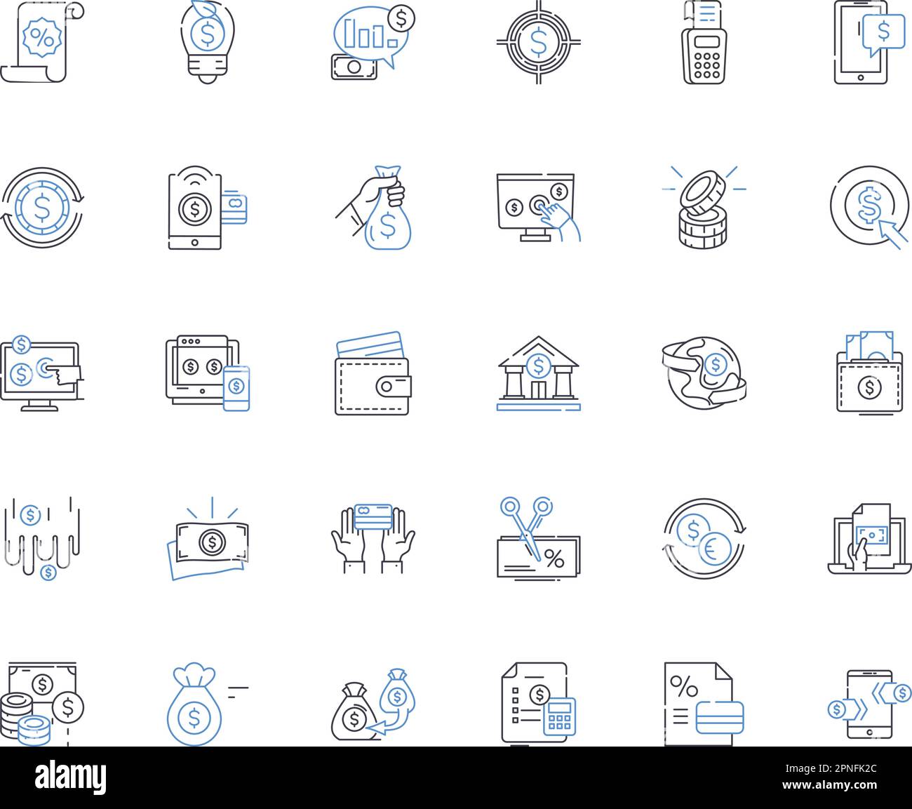 Settlement line icons collection. Compromise, Resolution, Negotiation ...