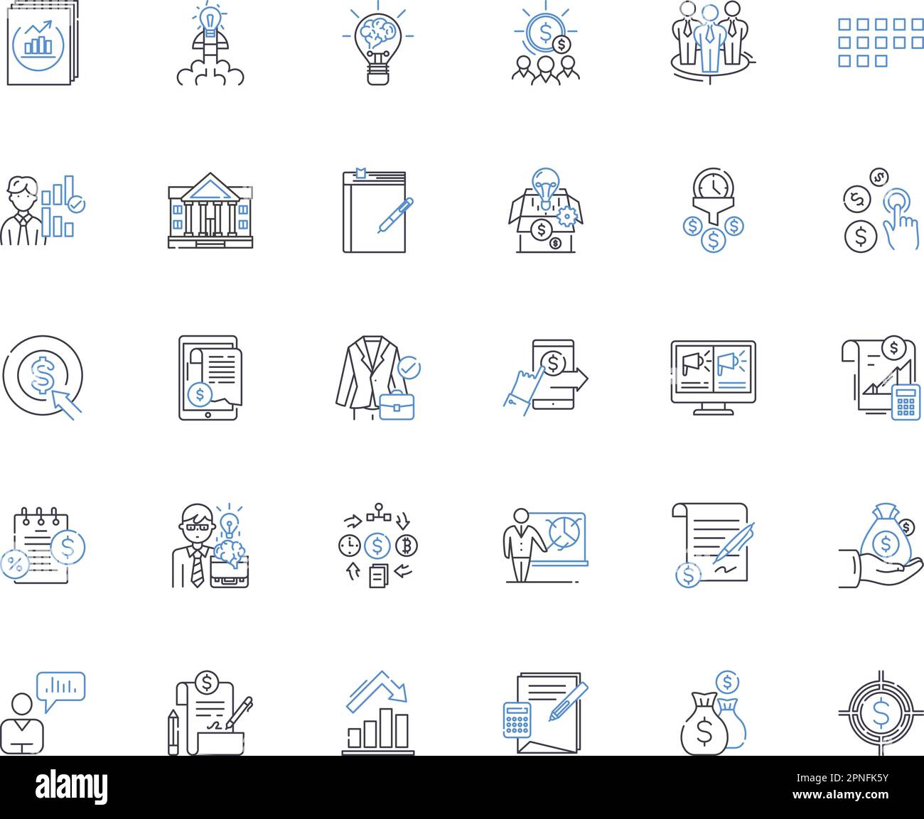 Corporate line icons collection. Profit, Leadership, Innovation, Growth ...