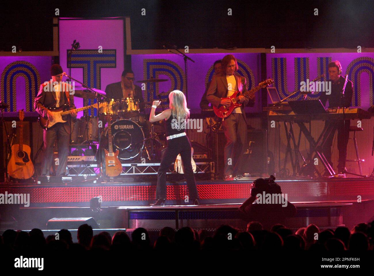 Samantha Fox performs at the Countdown Spectacular, a concert that ...