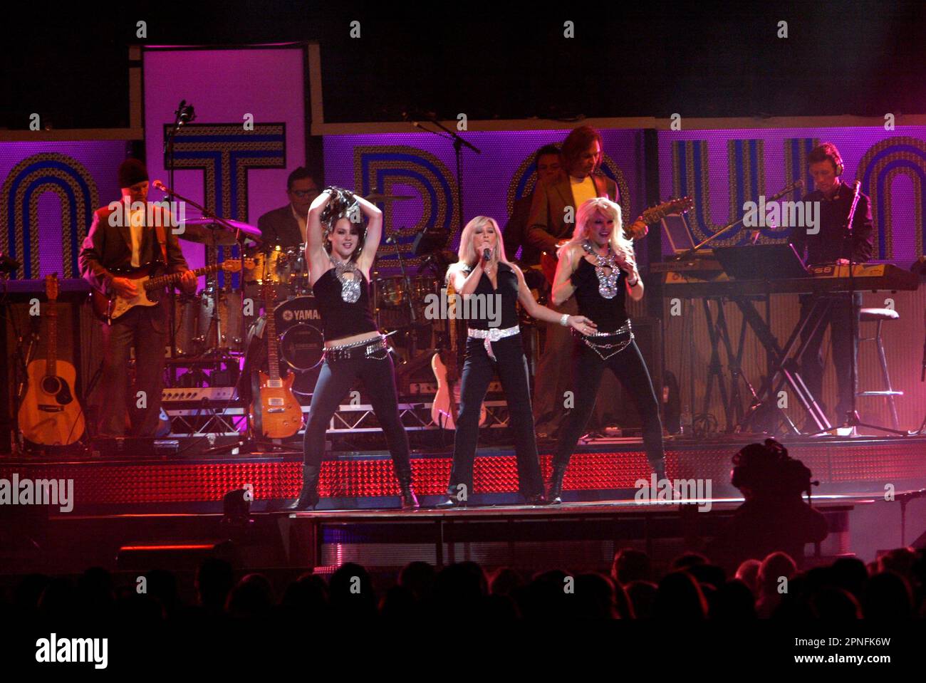 Samantha Fox performs at the Countdown Spectacular, a concert that ...